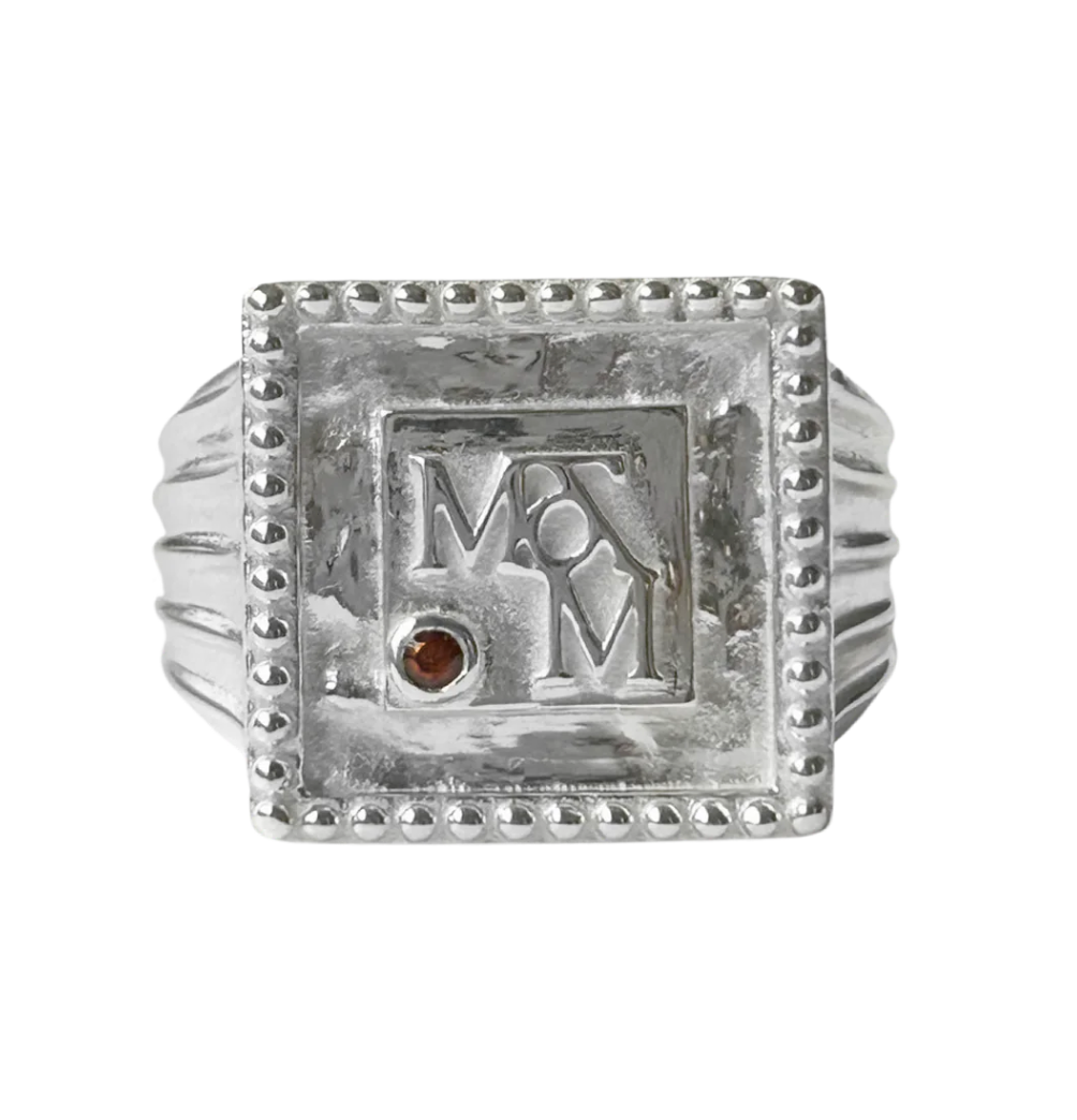 Mountain & Moon Silver Signet Ring – Hunter Store